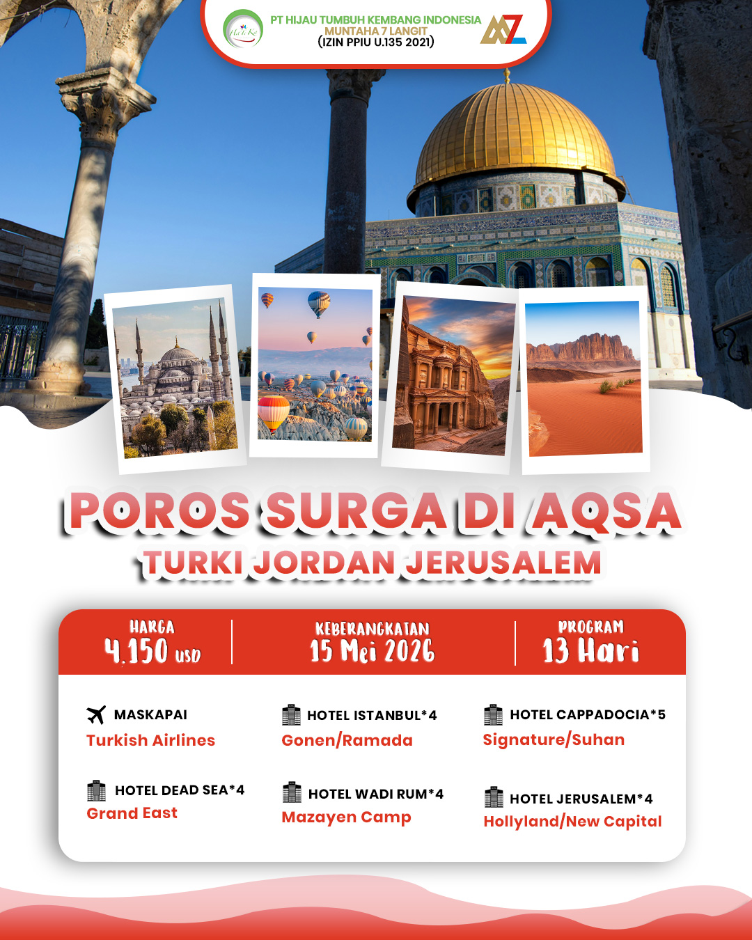 Wisata Turki Jordan Jerusalem – HTKI – 7 LANGIT TOUR & TRAVEL U.135 ...
